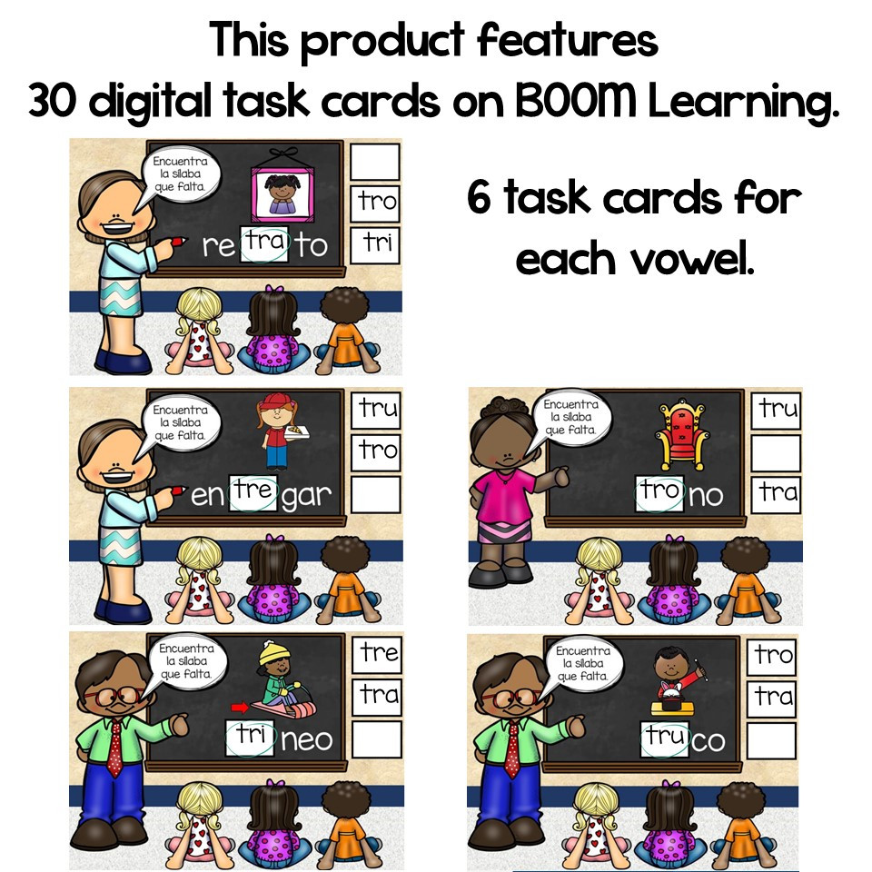 BOOM Cards Sílabas trabadas Tr (tra, tre, tri, tro, tru)- Distance ...