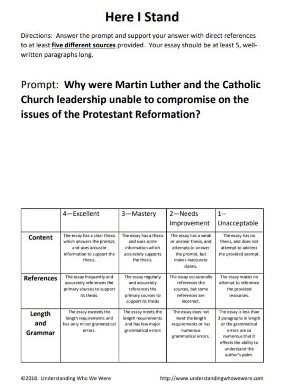 Trial of Martin Luther DBQ and Media Project - Amped Up Learning
