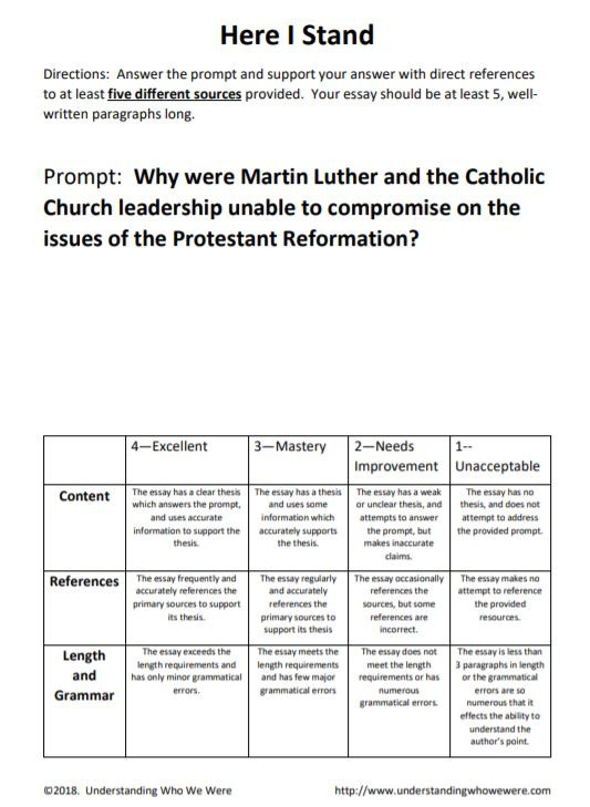 Trial of Martin Luther DBQ and Media Project - Amped Up Learning