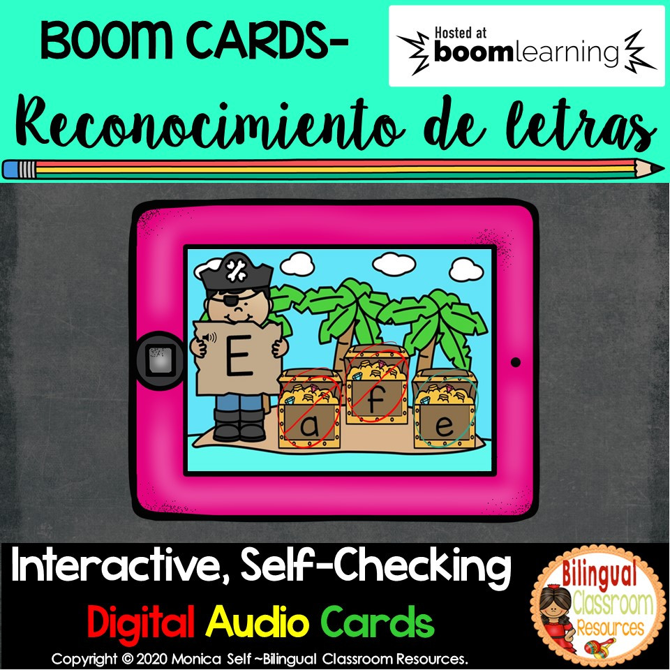 BOOM Cards Alphabet Letter Match in Spanish- Reconocimiento de letras ...