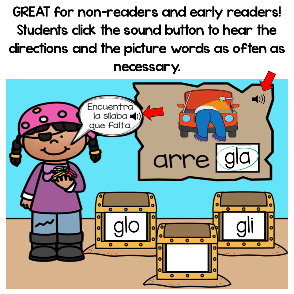 BOOM Cards Sílabas trabadas Gl (gla, gle, gli, glo and glu)- Distance ...