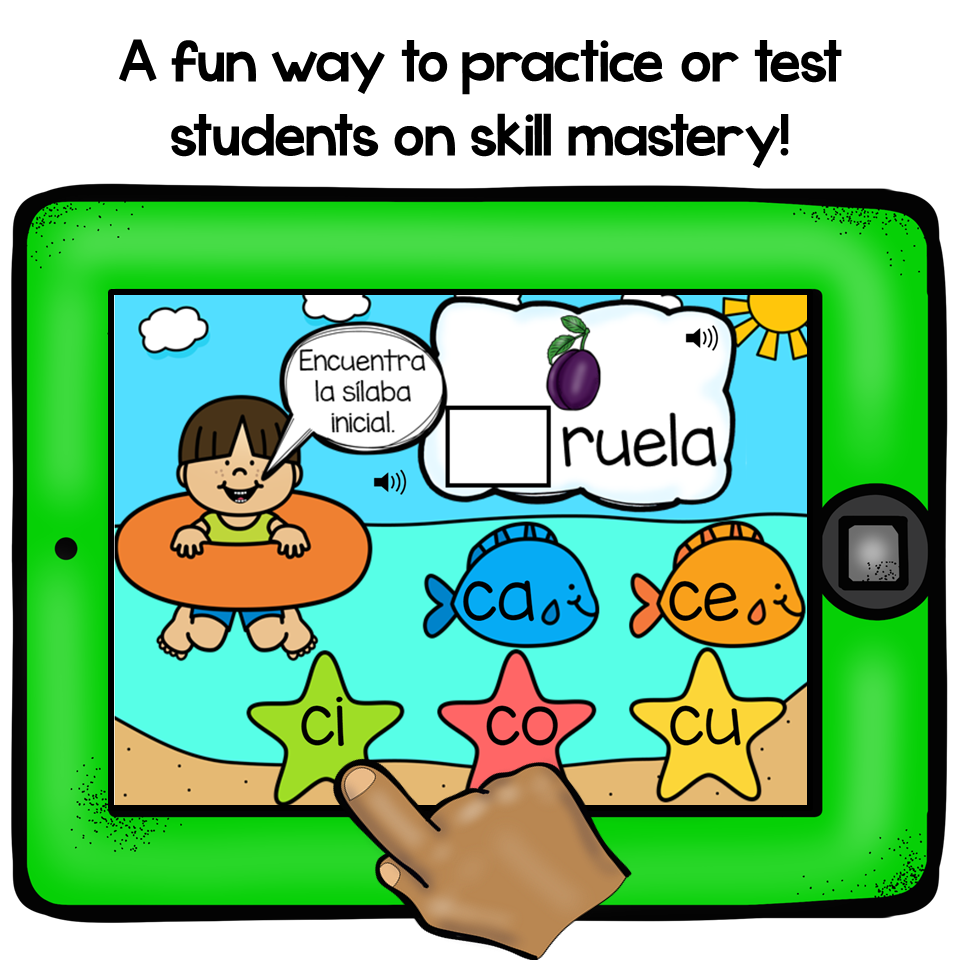 BOOM Cards Sílabas iniciales-ca, ce, ci, co, cu (Distance Learning ...