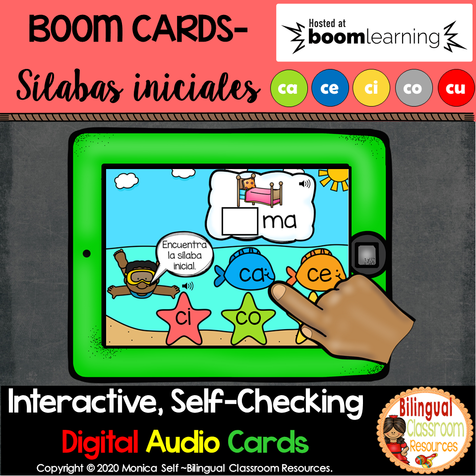 BOOM Cards Sílabas iniciales-ca, ce, ci, co, cu (Distance Learning ...