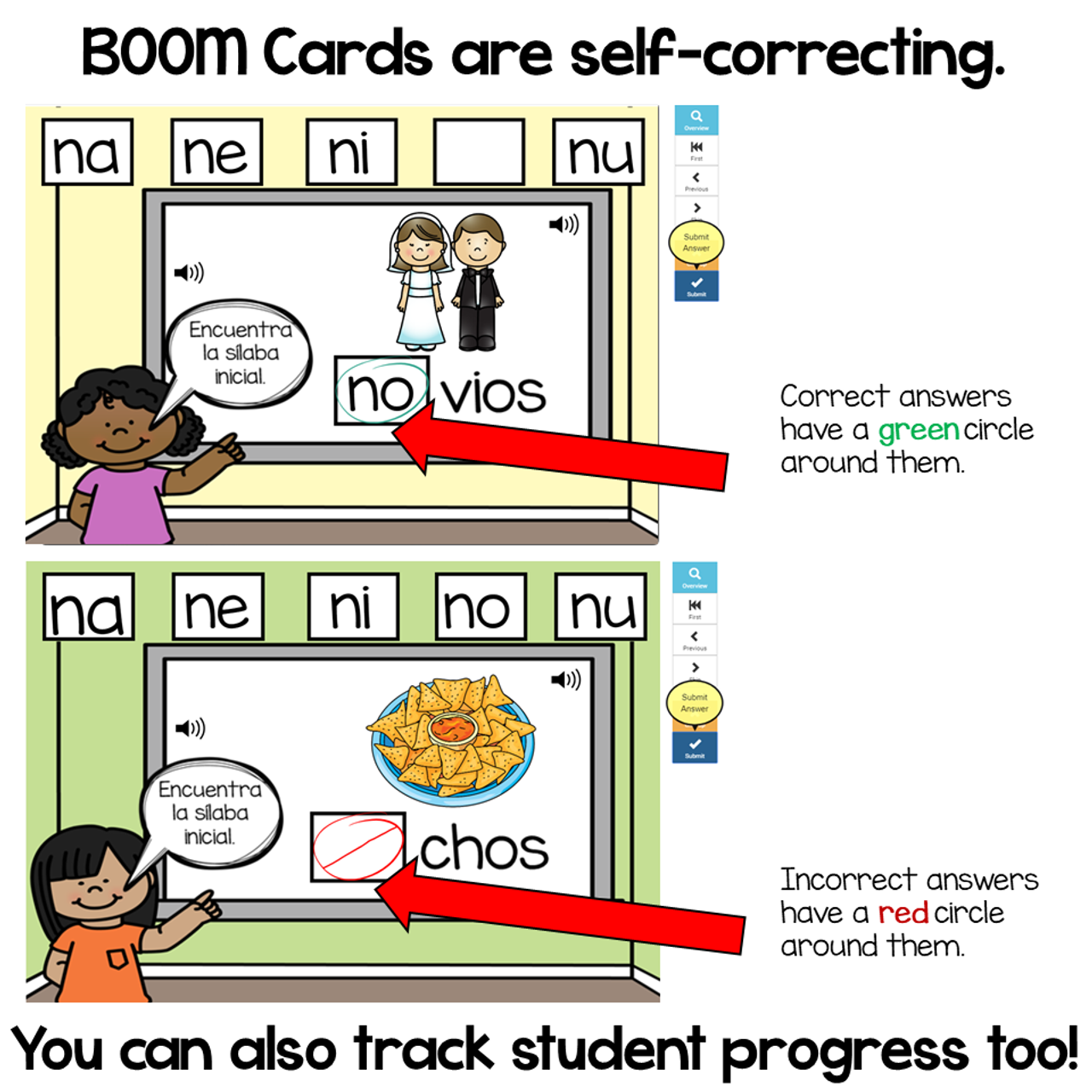 BOOM Cards Sílabas iniciales-na, ne, ni, no, nu (Distance Learning ...