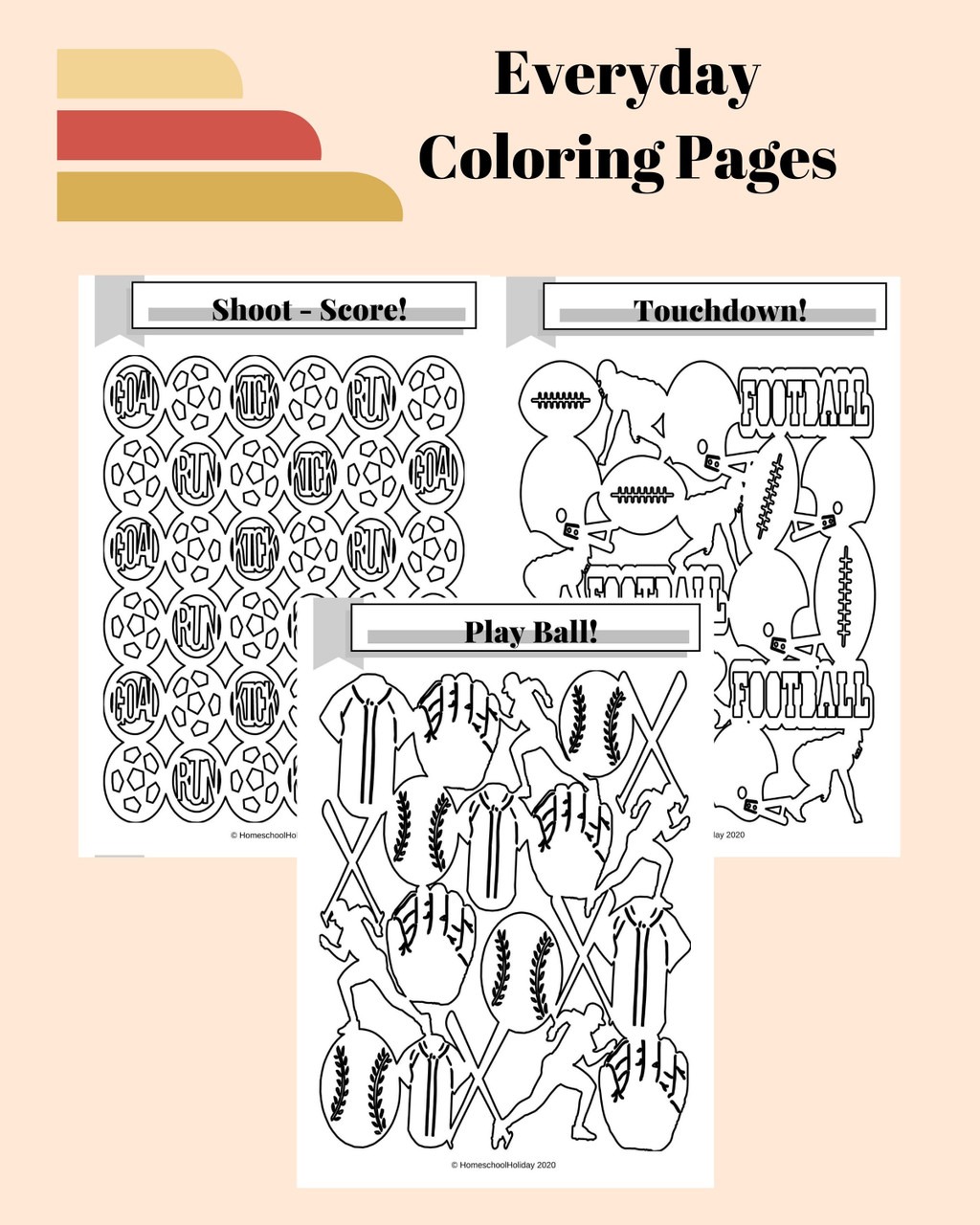 Holiday (and more) Coloring Pages - National Coloring Book Day - Amped ...