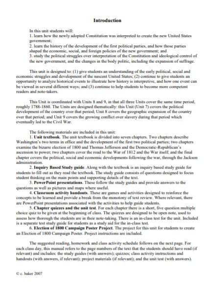 Political History of the early U.S., 1788-1836 unit bundle, including ...