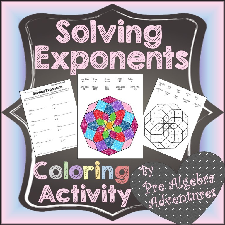 Solving Exponents Coloring Activity - Amped Up Learning