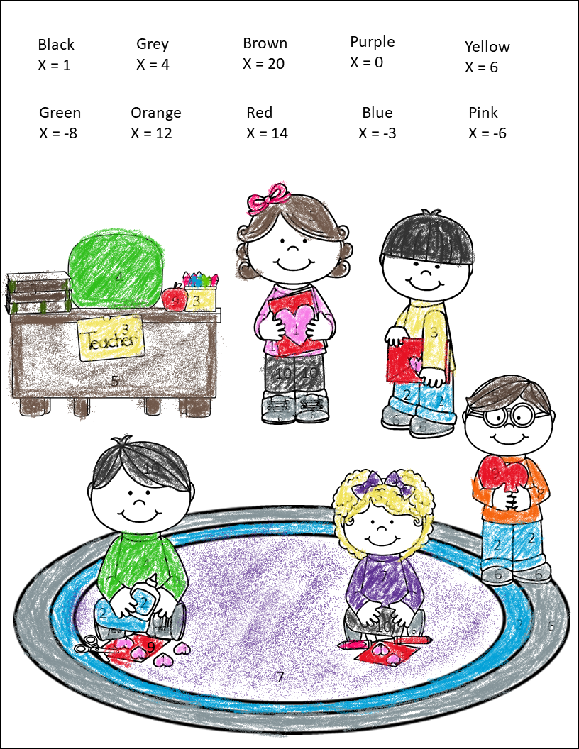 Valentine's Day One Step Equations Coloring Activity - Amped Up Learning