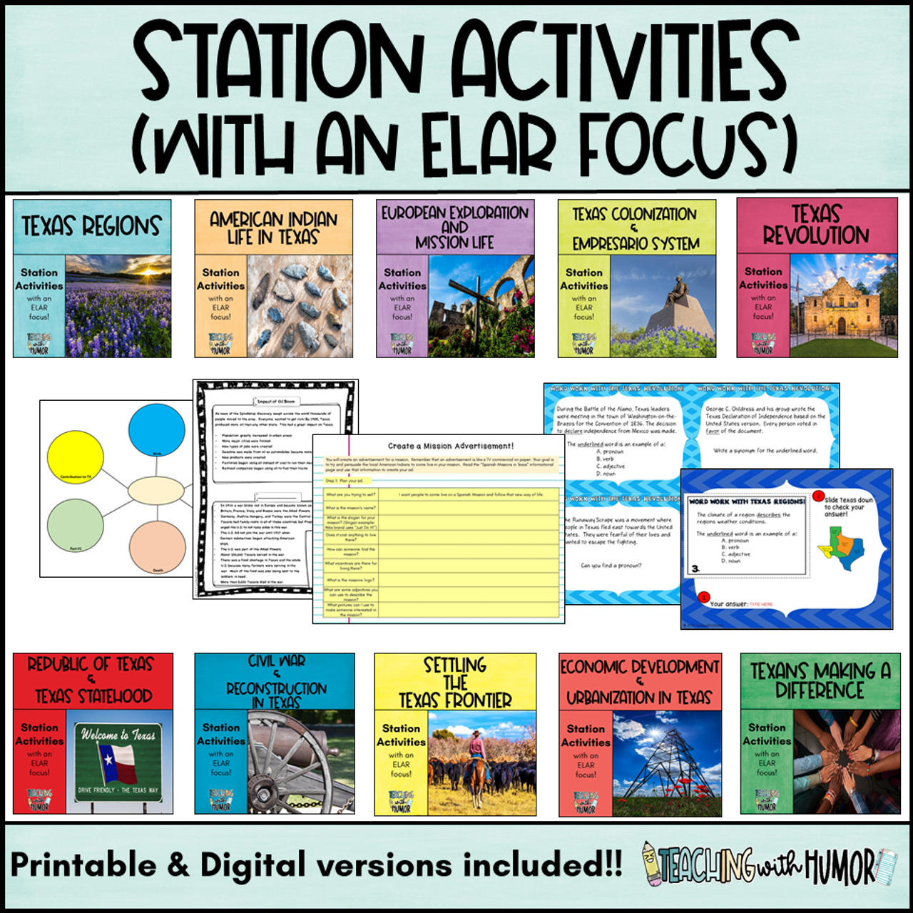 Texas History FULL YEAR - MEGA-BUNDLE - Amped Up Learning