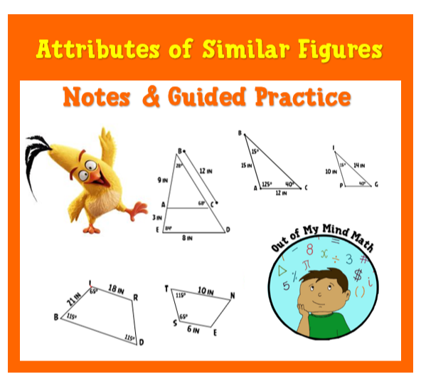Attributes of Similar Figures Notes and Guided Practice - Amped Up Learning
