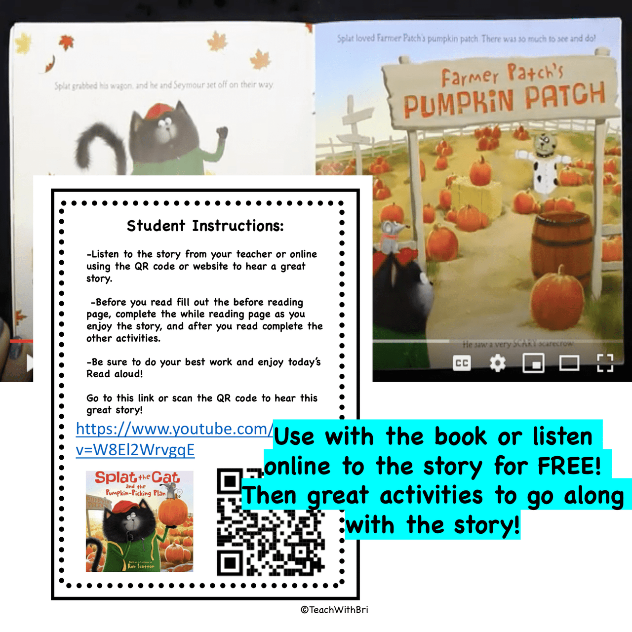 Virtual Read-A-Loud - Splat the Cat and the Pumpkin Picking Plan