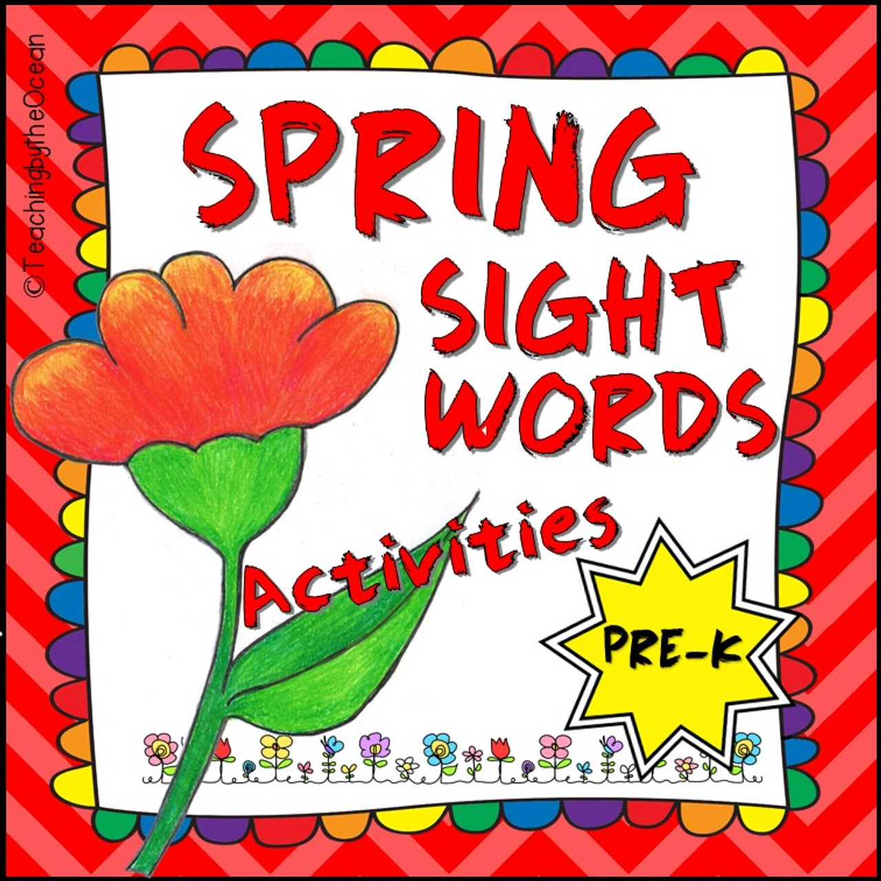 Pre-Primer Sight Words Worksheets - Spring Themed