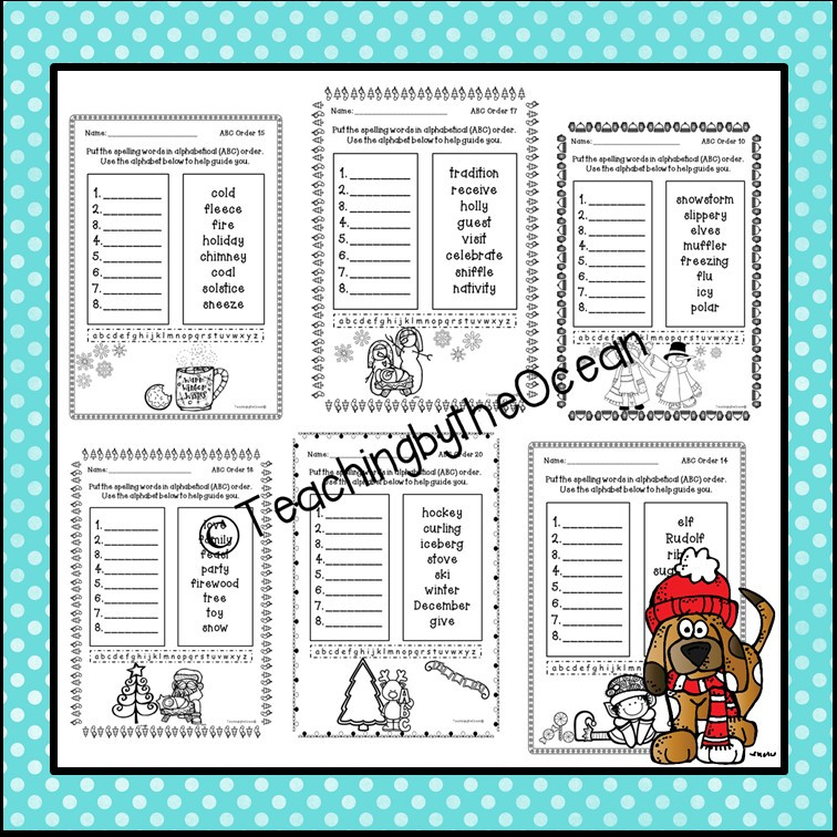 Winter/Christmas ABC Order - Amped Up Learning