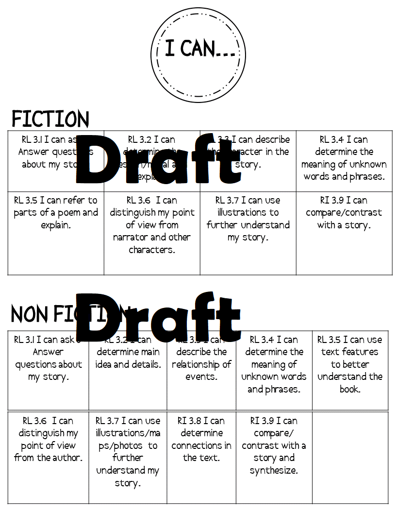 Third Grade ELA CCSS Sticker Book