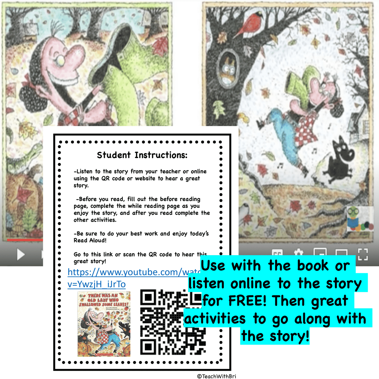 Virtual Read-A-Loud - There Was An Old Lady Who Swallowed Some Leaves
