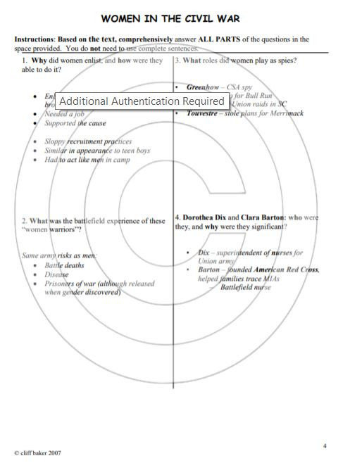 Women in the Civil War mini-unit, including text - Amped Up Learning