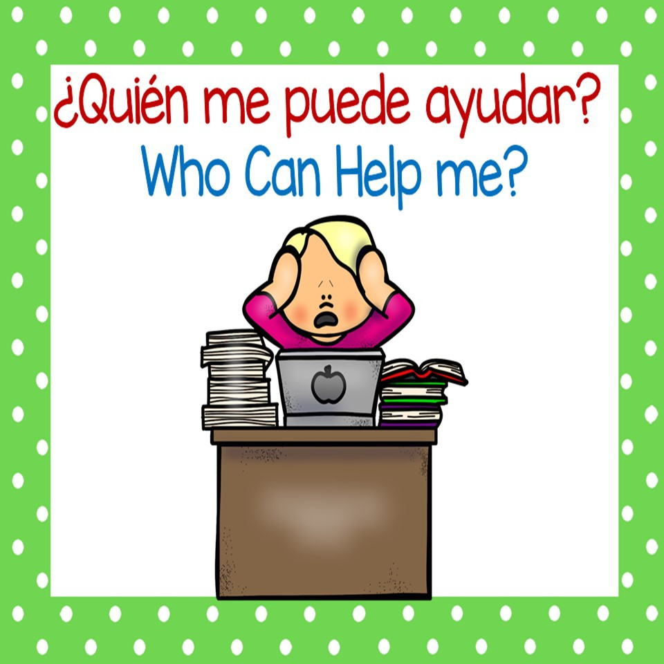 Bilingual Polka Dot Calendar Set and Classroom Decorations