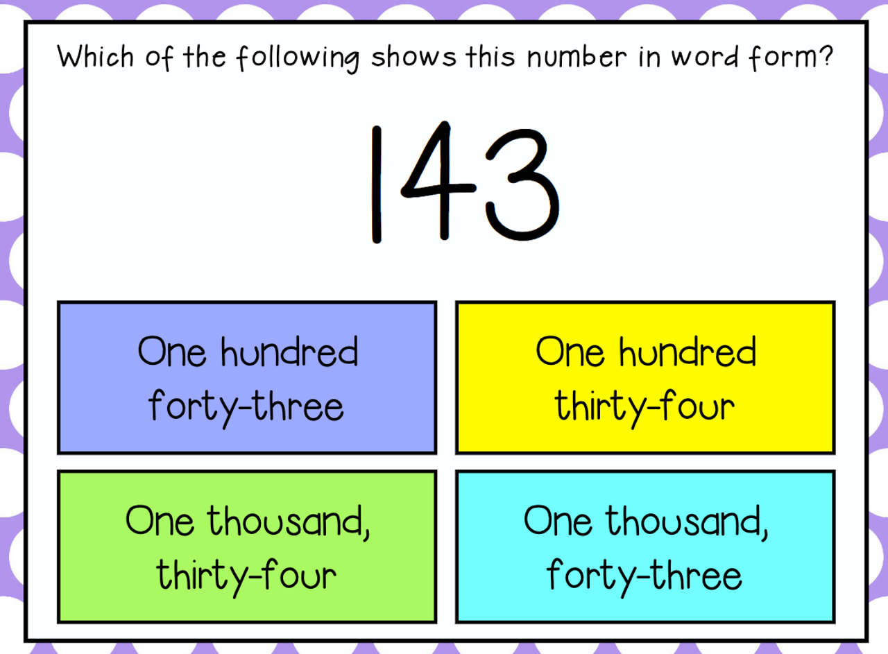 3rd Grade Number Forms to the Thousands Digital Boom Cards for Distance ...
