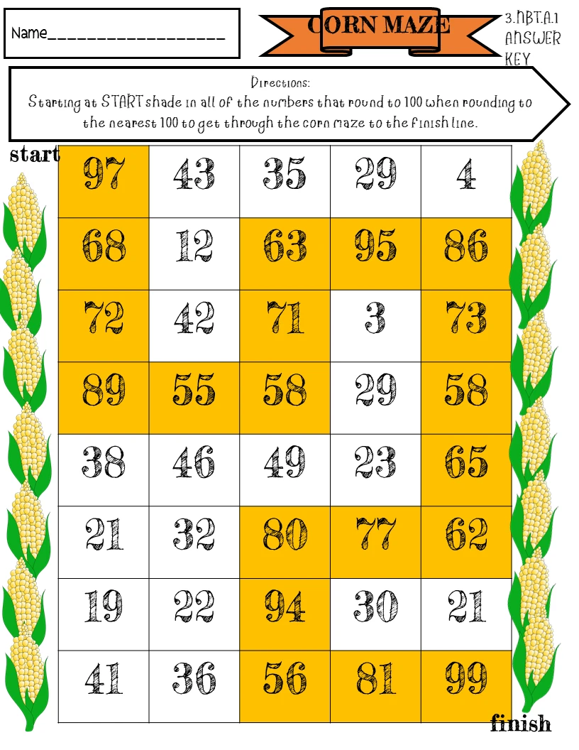 Fall Festival Math Activities Choice Board