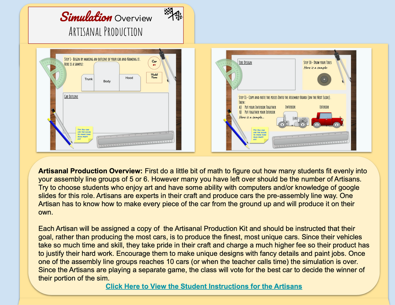 Digital Assembly Line Simulation (Google Slides Based)