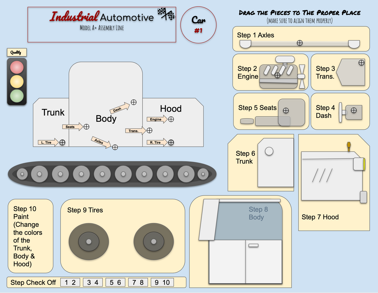 Digital Assembly Line Simulation (Google Slides Based)