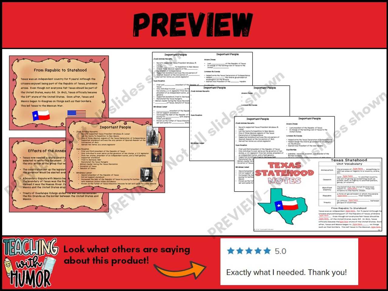 Republic of Texas & Texas Statehood ***BUNDLE*** - Amped Up Learning