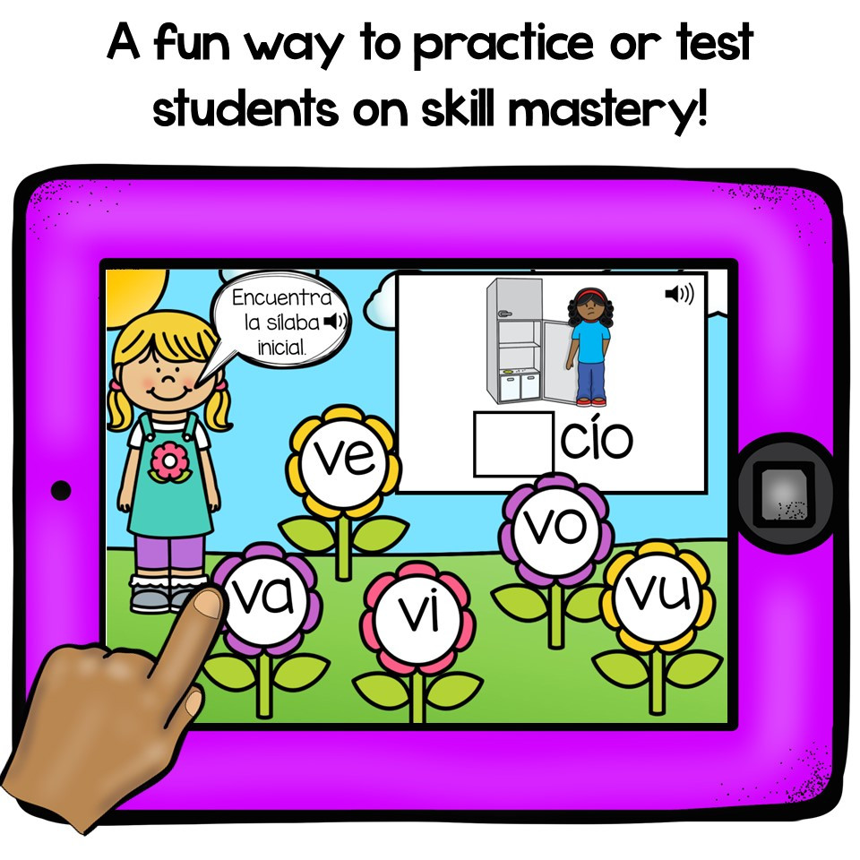 BOOM Cards Sílabas iniciales- va, ve, vi, vo, vu (Distance Learning ...