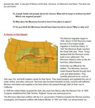 How did California and Utah join the United States? Distance Learning
