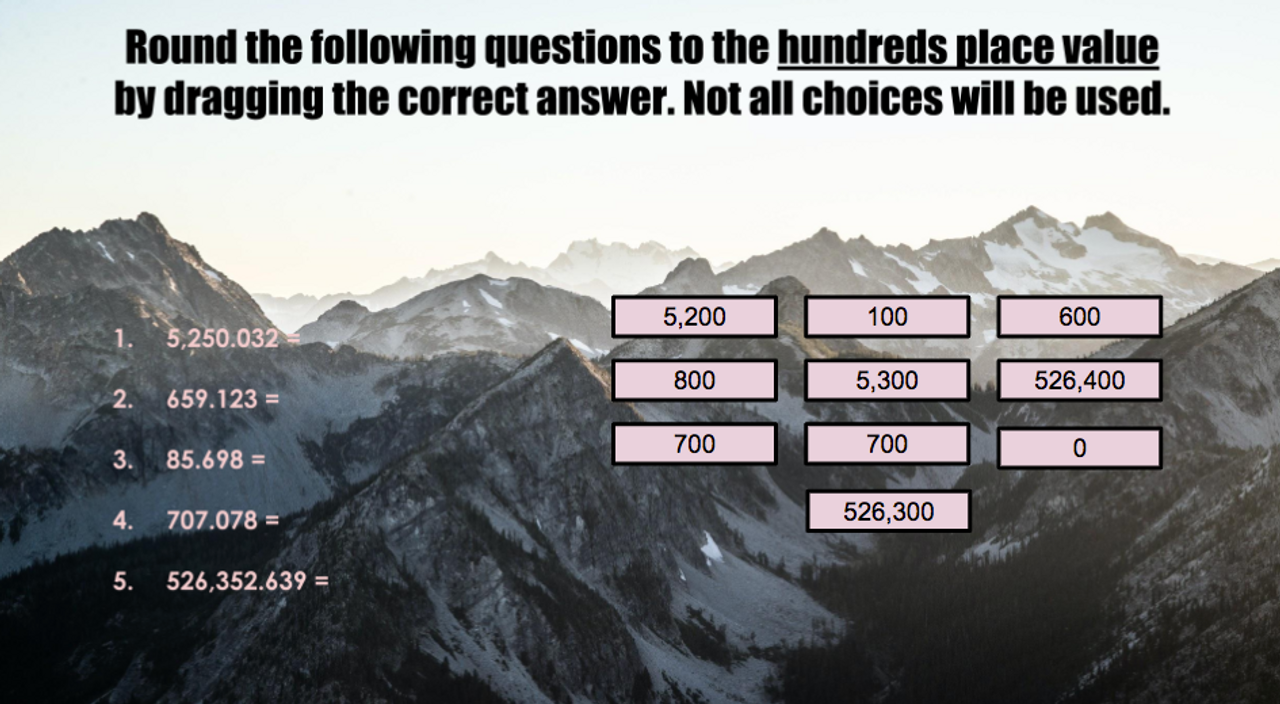 Rounding Decimals Google Slides/ Power Point Drag and Drop