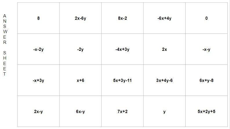 Combining Like Terms: Google Slides Picture Puzzle - 20 Problems ...