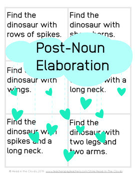 Post-Noun Elaboration: Dinosaurs & Dragons, speech lessons, speech ...