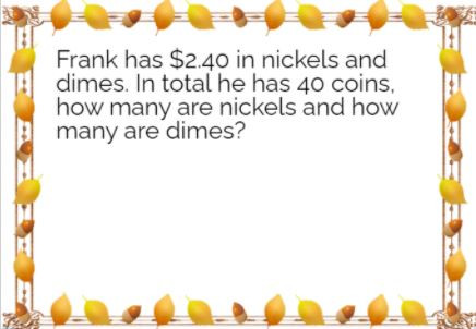 Systems of Equations Word Problems: Task Cards - 15 Problems