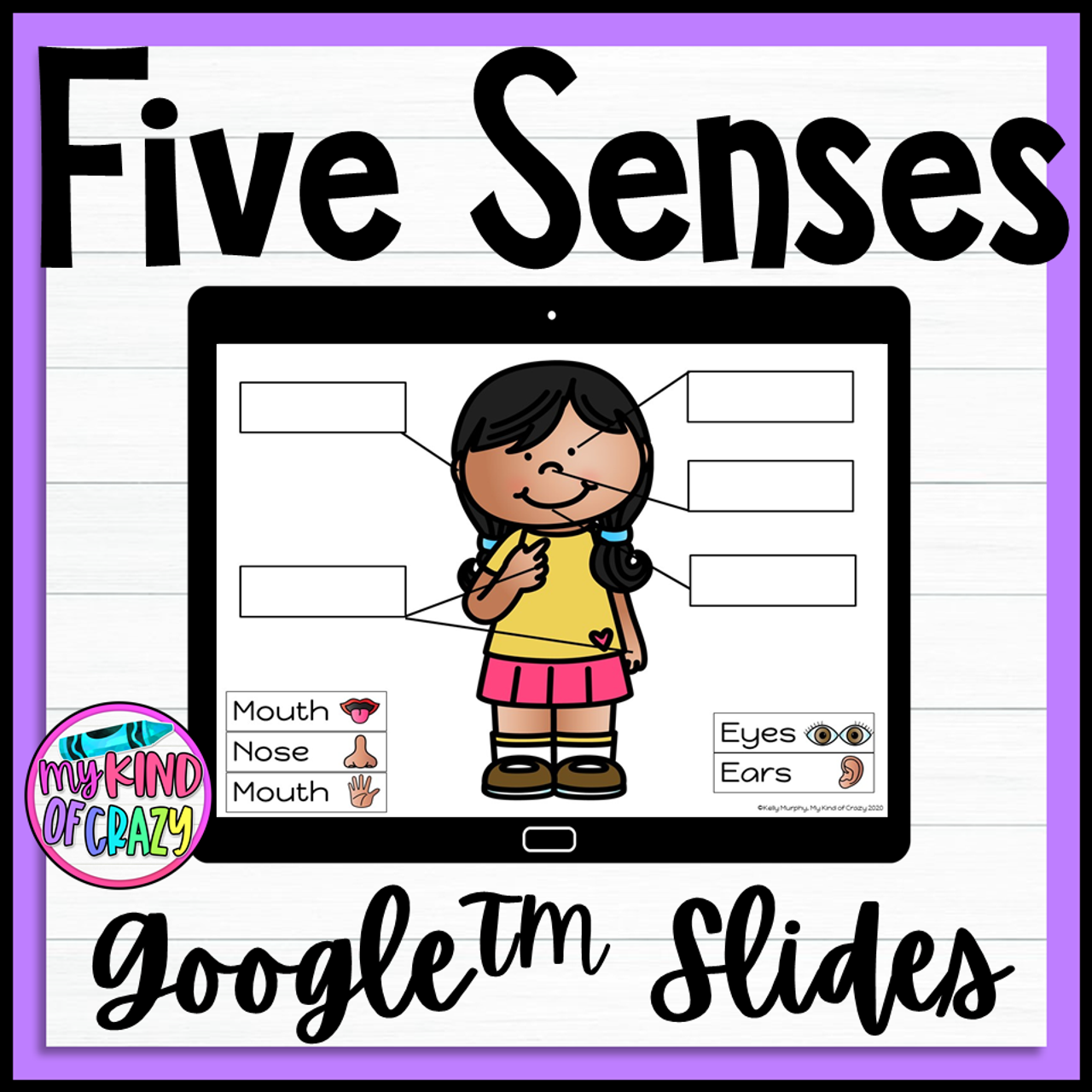 Five Senses Google Slides, Distance Learning, Centers, Spec Ed