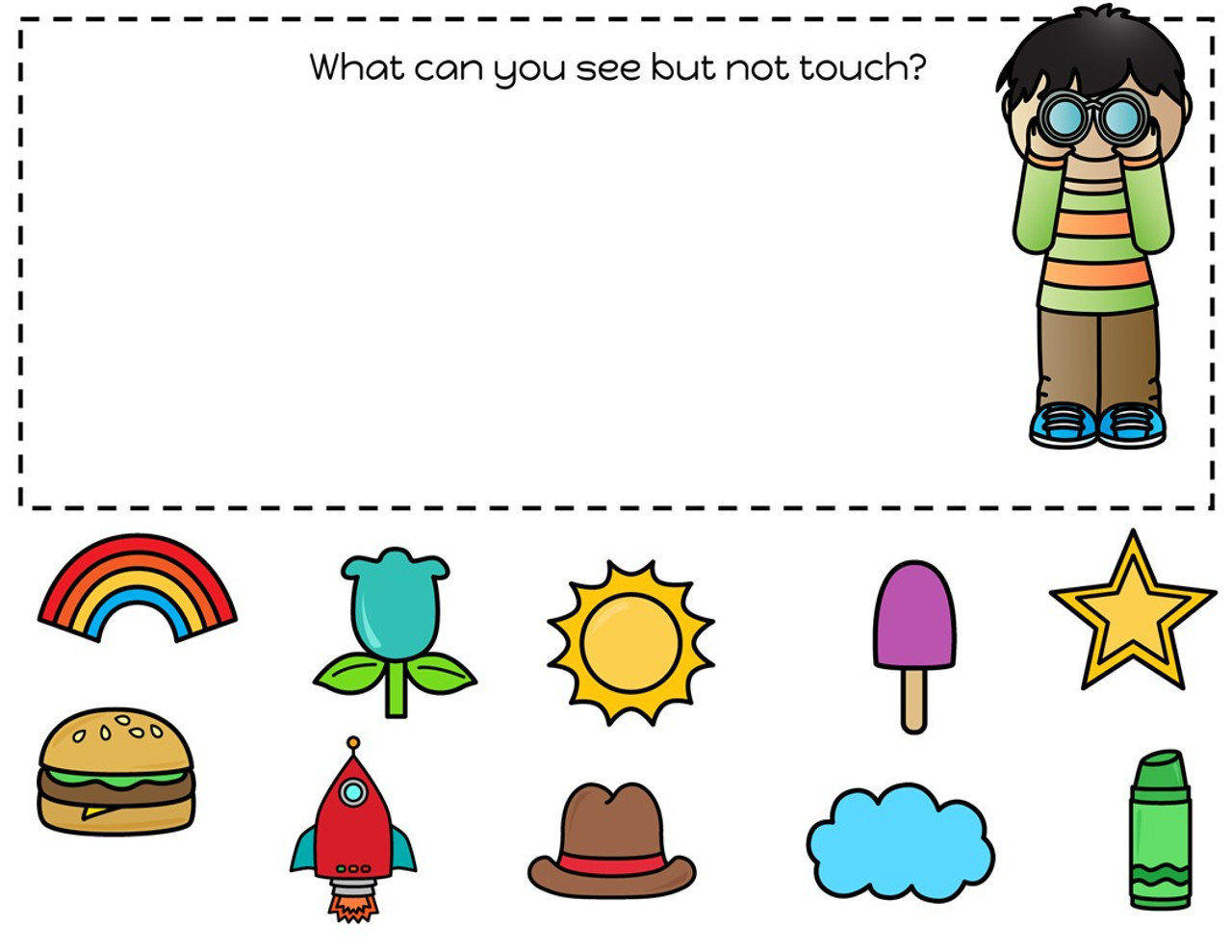 Five Senses Google Slides, Distance Learning, Centers, Spec Ed