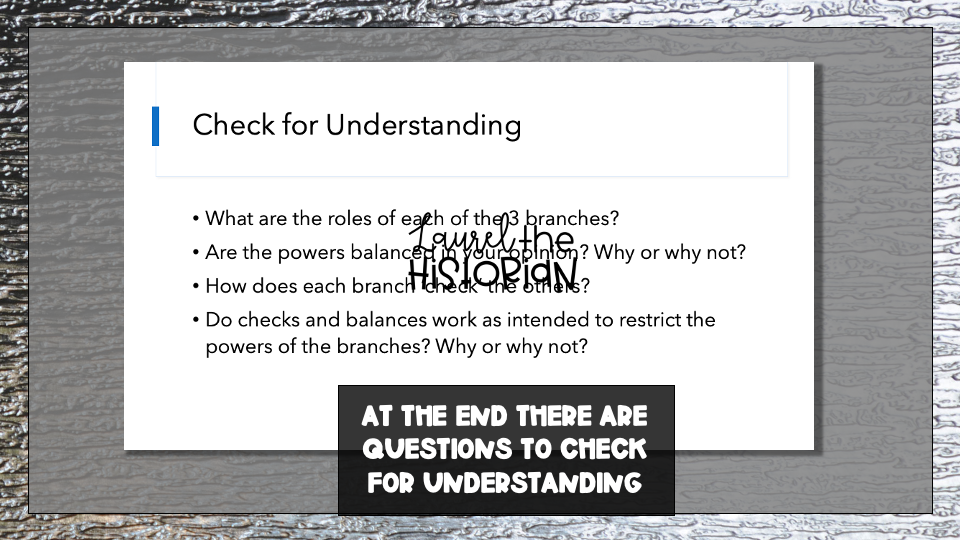 3 Branches Checks and Balances Presentation Distance Learning