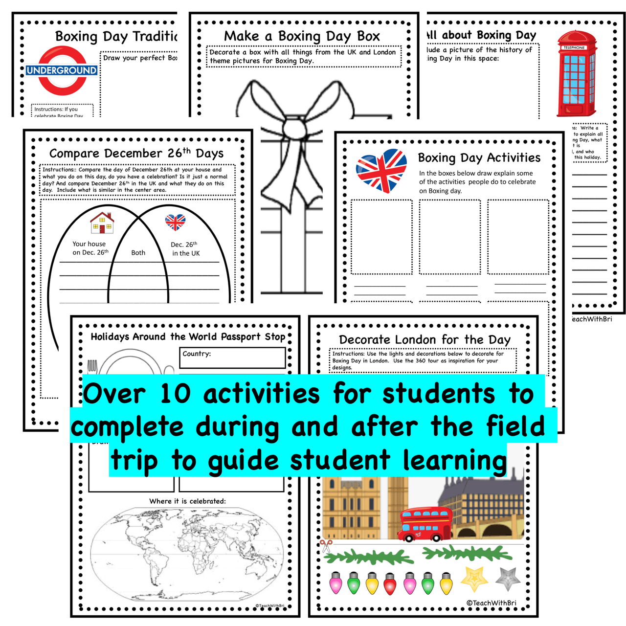 Digital Version - Holidays Around the World Virtual Field Trip- Boxing ...