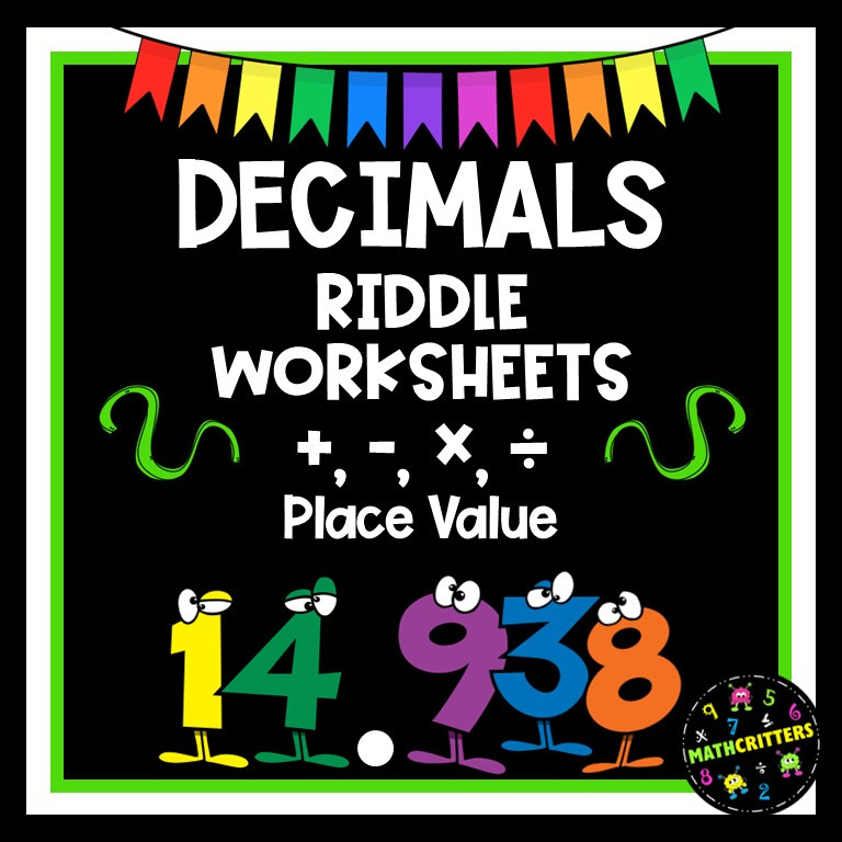 Decimal Worksheets for 5th and 6th Grade - Add, Subtract, Multiply ...