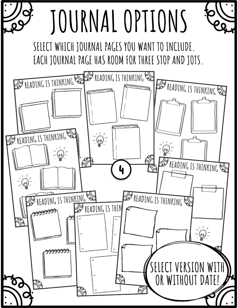 Stop and Jot Reading Reflection Log / Journal (Fiction Text)