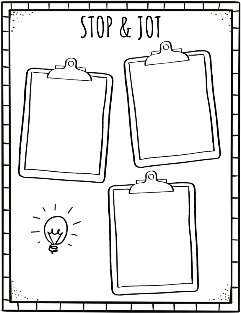 Stop and Jot Reflection Log / Journal (Nonfiction Text)