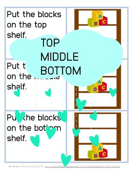 Follow Directions - Top, Middle, Bottom + Visual Supports