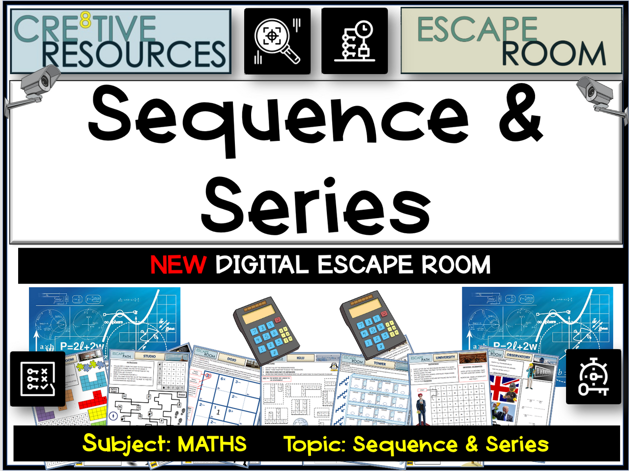 Sequence and Series Maths Escape Room - Amped Up Learning