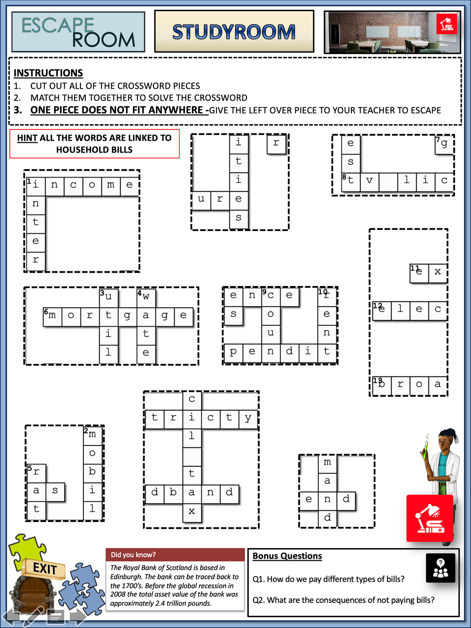 Personal Finance - Escape room