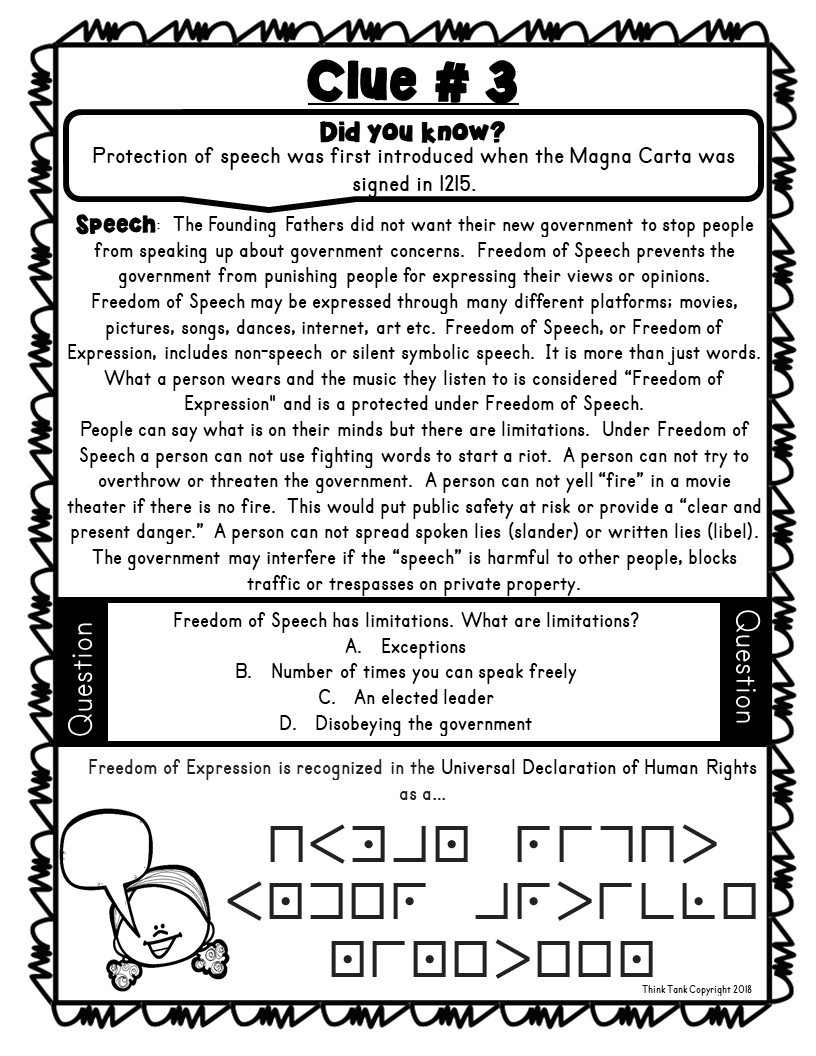 First Amendment ESCAPE ROOM! - Amped Up Learning