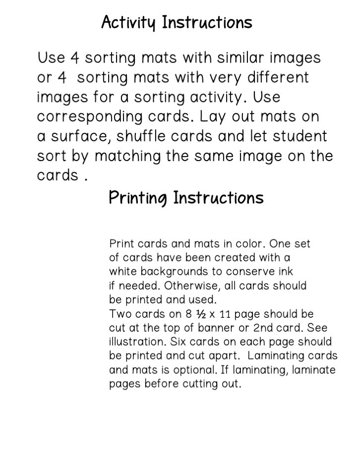 Mini Fall Sorting Mats