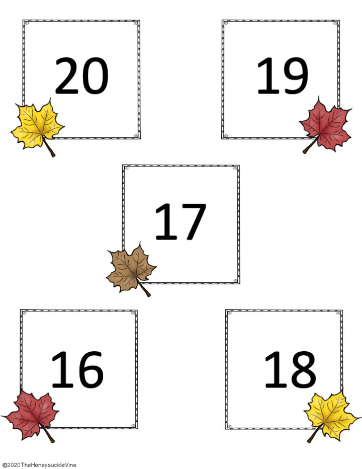 ASL Fall Numbers Games & Printables Bundle 1-10 and 11-20
