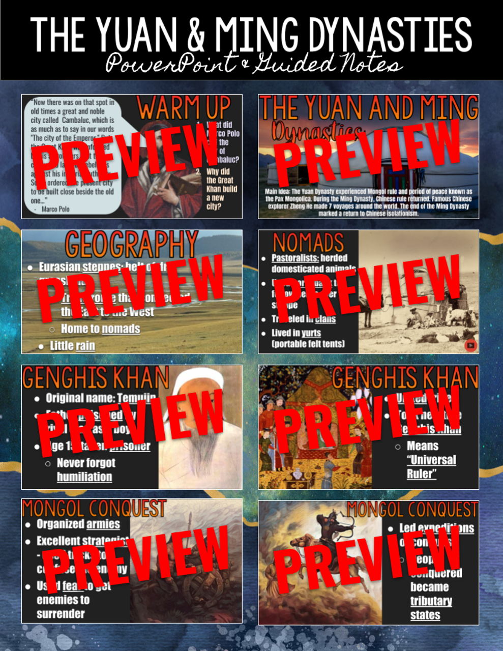 The Yuan and Ming Dynasties - Google Drive - Warm Up & Exit Ticket ...