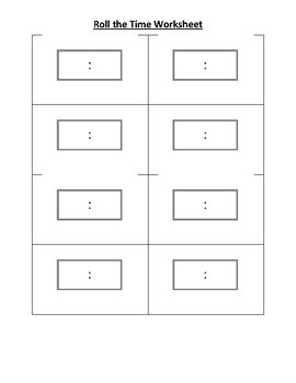 Roll the Time Math Game - Amped Up Learning
