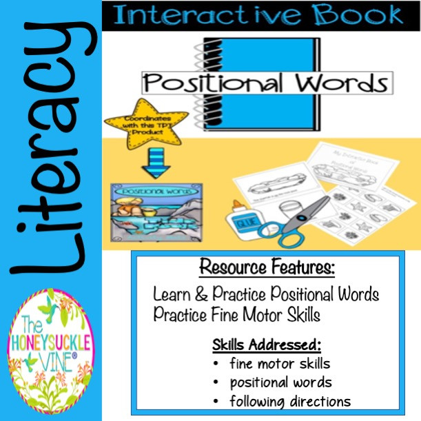 Positional Words Interactive Book for Tide Pools