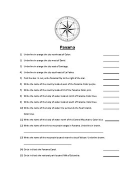 Panama Map Scavenger Hunt - Amped Up Learning