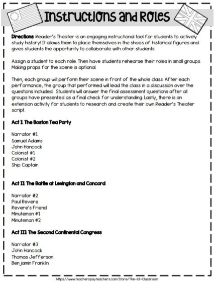 American Revolution Reader's Theater - Amped Up Learning